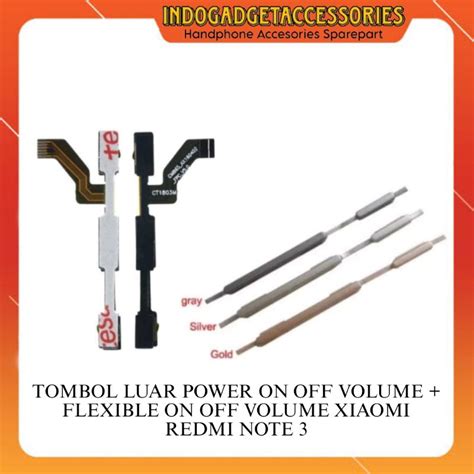 Jual Tombol Luar Power On Off Volume Flexible On Off Volume Xiaomi Redmi Note Shopee Indonesia