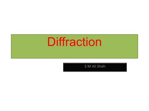Diffraction Ppt