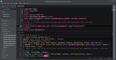 Brackets Text Editor Documentation Stashokpanda