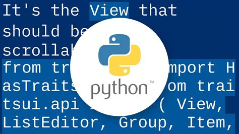 Scrollable Group With A List Using Traitsui Youtube
