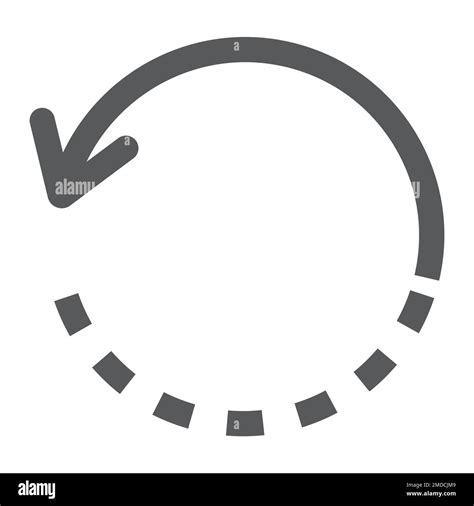 Rotate Glyph Icon Tools And Design Circle Sign Vector Graphics A