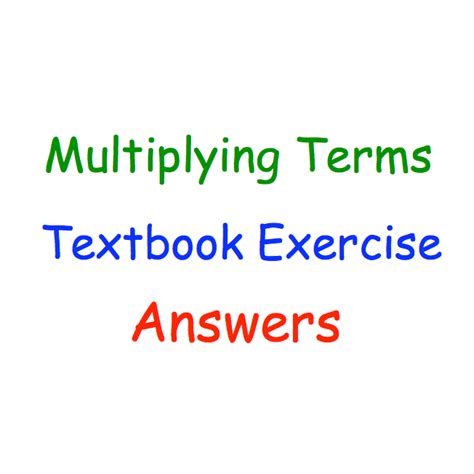 Multiplying Terms Textbook Answers Corbettmaths