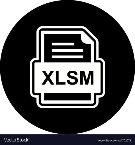 Xlsm File Document Icon Royalty Free Vector Image