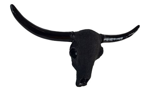 Foundry Select Southwestern Black Beads Longhorn Cow Bull Skull With