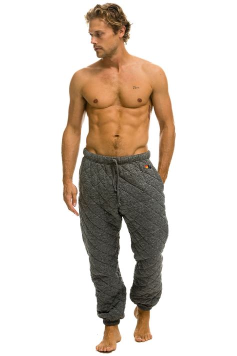 Quilted Sweatpants Heather Grey Aviator Nation