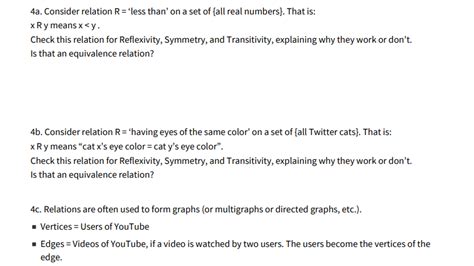 Solved 4a Consider Relation R Less Than On A Set Of All Chegg Com