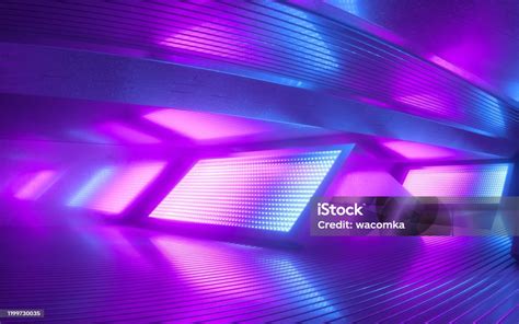 3d 렌더 블루 핑크 네온 추상 배경 자외선의 빛나는 패널 미래지향적 인 전력 생성 기술 데이터에 대한 스톡 사진 및 기타 이미지 Istock