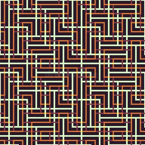 Abstract Seamless Vector Pattern Of Intersecting Square Ornament Stock Vector Illustration Of