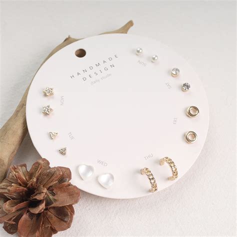 일주일 요일 귀걸이 7종 데일리 11 이어링 에이블리