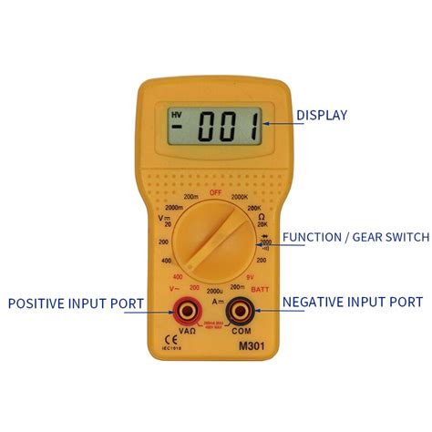 Handheld Digital Multimeter Lcd Backlight Portable Grandado