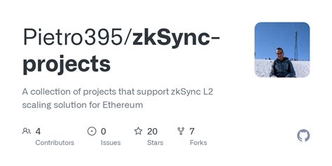 Github Pietro Zksync Projects A Collection Of Projects That Support Zksync L Scaling