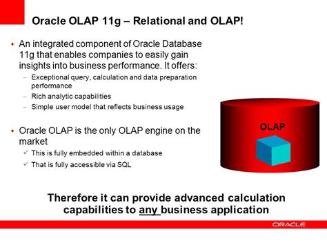 Faster And Smarter Data Warehouses With Oracle Olap 11g Ppt Download