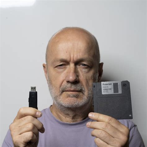 A Floppy Disk And A USB Key Stock Photo Image Of Equipment Flash 253461936