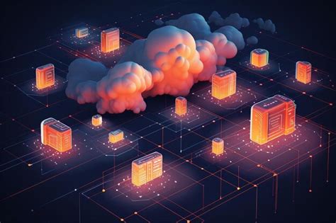 Premium Ai Image Cloud Computing Technology Scheme With Long Shadows