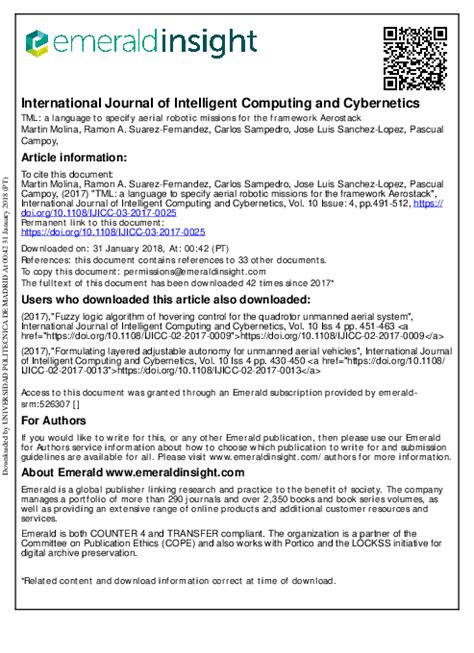 Pdf Tml A Language To Specify Aerial Robotic Missions For The Framework Aerostack