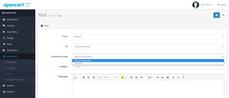 Php Opencart Send Email To Multiple Groups Stack Overflow