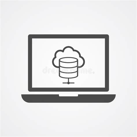 Cloud Computing Vector Icon Sign Symbol Stock Vector Illustration Of