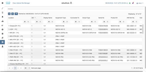 Configuration Guide For Cisco Optical Site Manager Ios Xr Release 24 3 X View Inventory