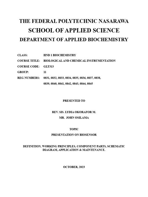 Definition Of Biosensor Pdf Biosensor Sensor