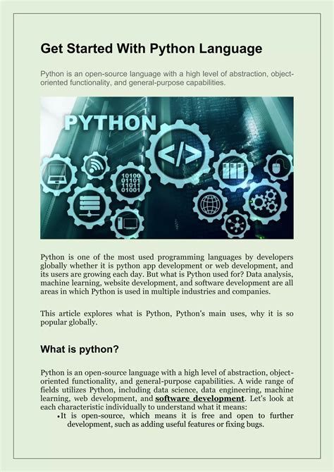 Get Started With Python Languagepdf