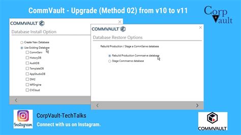 CommVault Upgrade Method From Version To Version YouTube