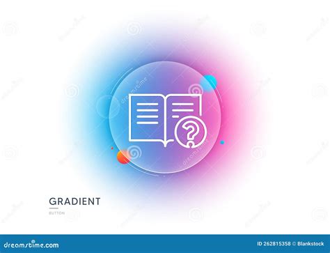 Technical Help Line Icon Instruction Sign Gradient Blur Button Vector Stock Vector