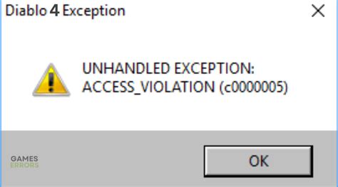 Diablo 4 Access Violation C0000005 Error Solved