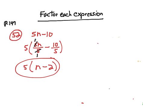 Showme Factor Each Expression
