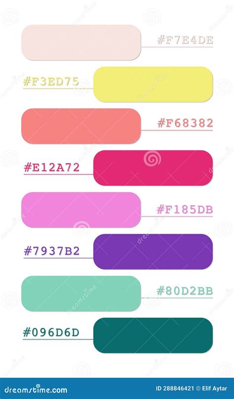 Vibrant Color Palette Cmyk