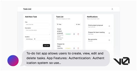 to do list app allows users to create view edit and delete tasks app