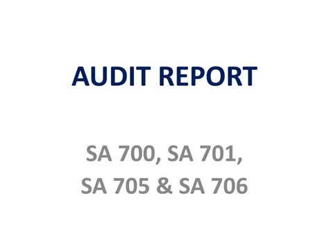 Ppt Audit Report Powerpoint Presentation Free Download Id9285940