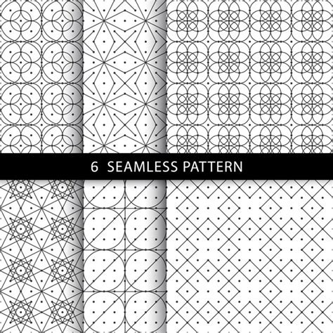 Premium Vector Set Of 6 Seamless Patternlinear Patternsquare Premium Vector Set Of 6 Seamless Patternlinear Patternsquare