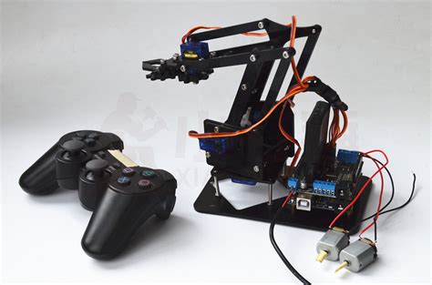 Snar10 Arduino Ps2遥控4自由度机械臂教程 小钉锤创客官网