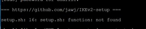 Function Not Found Issue 65 Jawj IKEv2 Setup GitHub
