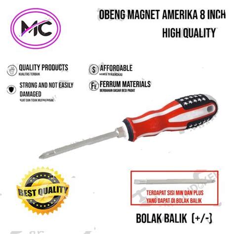 Jual Obeng Plus Minus Set Magnet Obeng Kembang Pipih Serbaguna Kuat Kab Tangerang Mc Gudang