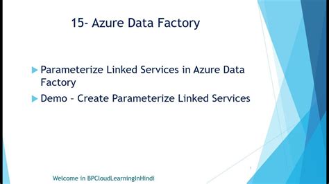 15 Parameterize Linked Services In Azure Data Factory In Hindi Youtube