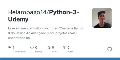 Github Relampago Python Udemy Esse O Meu Reposit Rio Do Curso Curso De Python Do