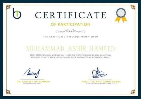 Muhammad Ashir Hameed On Linkedin Completion The Learning Statistical