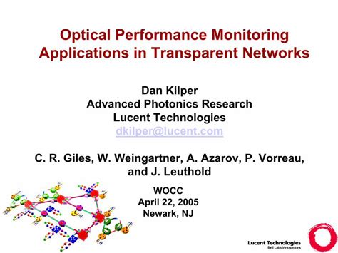 Pdf Advanced Optical Performance Monitoring Wocc Daniel Kilperpdf