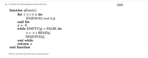 Solved Consider The Following Piece Of Pseudocode Chegg