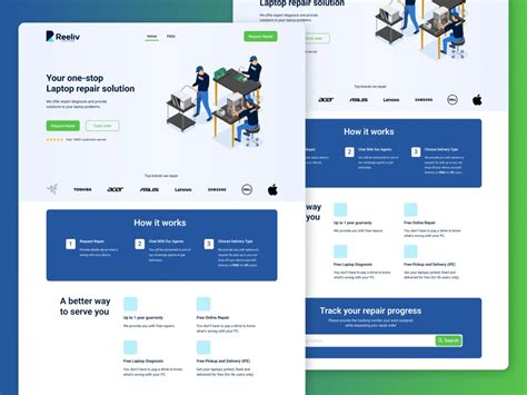 a responsive website ui ux design landing page and web ui design in