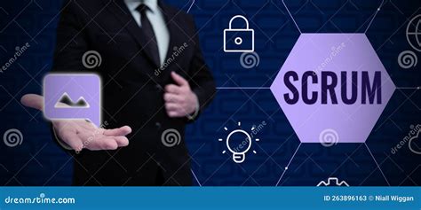 Conceptual Display Scrum Business Showcase Handwriting As Distinct From Print Written