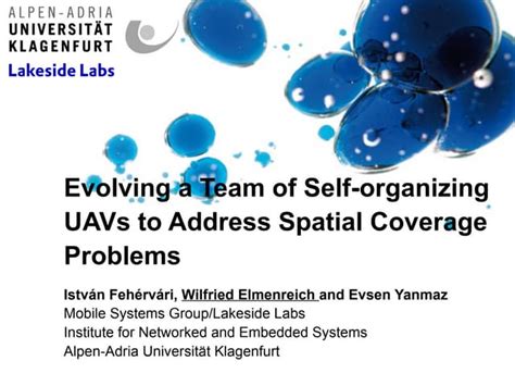 Evolving A Team Of Self Organizing Uavs To Address Spatial Coverage