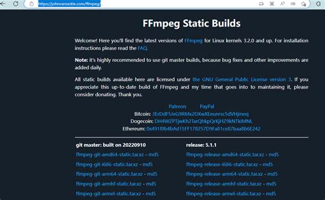 Linux 安装 Ffmpeg
