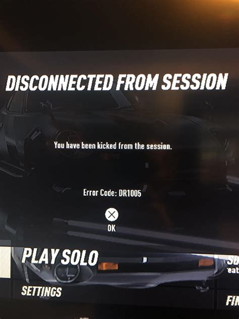 Disconnected From Session Keep Getting This When I Go Online Rneedforspeed