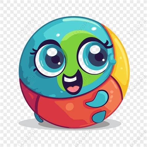 Ball Clipart Cute Colourful Ball Character For Summertime Bouncy