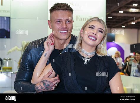 Celebrity Attends Professional Beauty Exhibition At Excel London Featuring Olivia Buckland