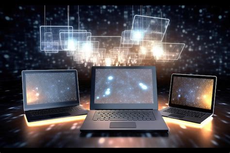 Premium Ai Image Laptops Collaboration Solve Tasks Related To Neural