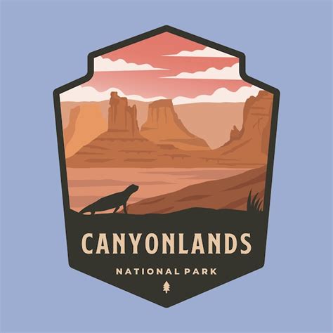 Premium Vector Canyonlands National Park Emblem Patch Logo Vector