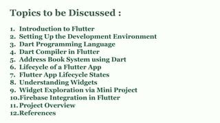 Flutter Framework Presentation Android App Development PPTX
